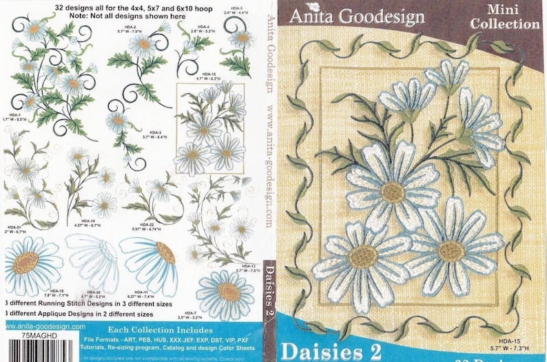 Daisies 2 Anita Goodesign Embroidery Designs - Etsy