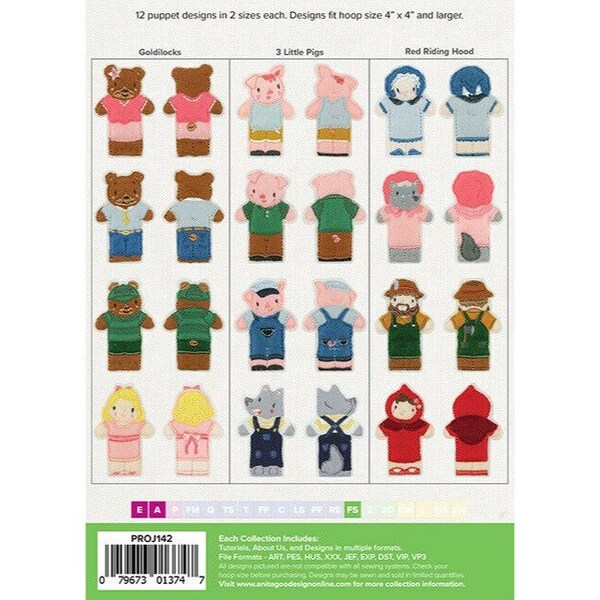 Finger Puppets Machine Embroidery - Etsy