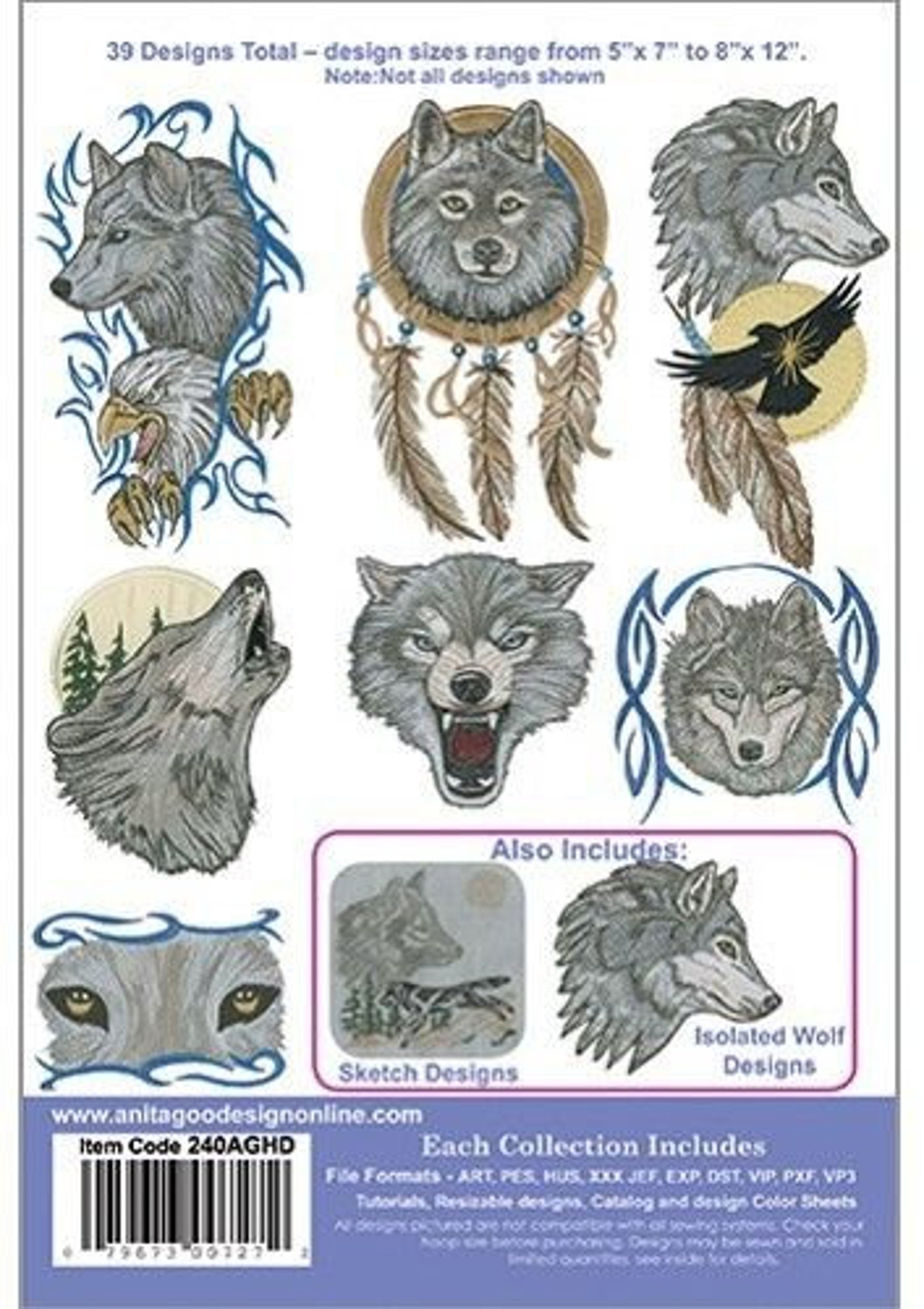 Wolves Embroidery Design Anita Goodesign - Etsy