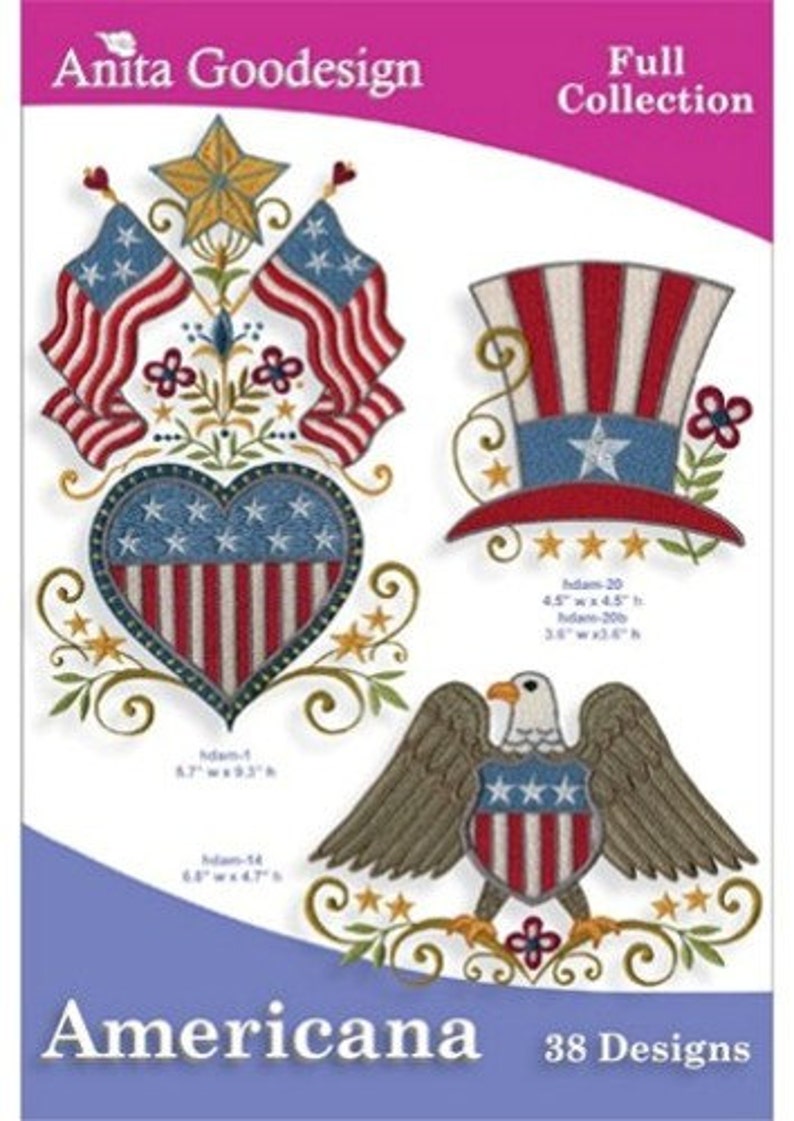 Anita Goodesign Americana Embroidery Design - Etsy