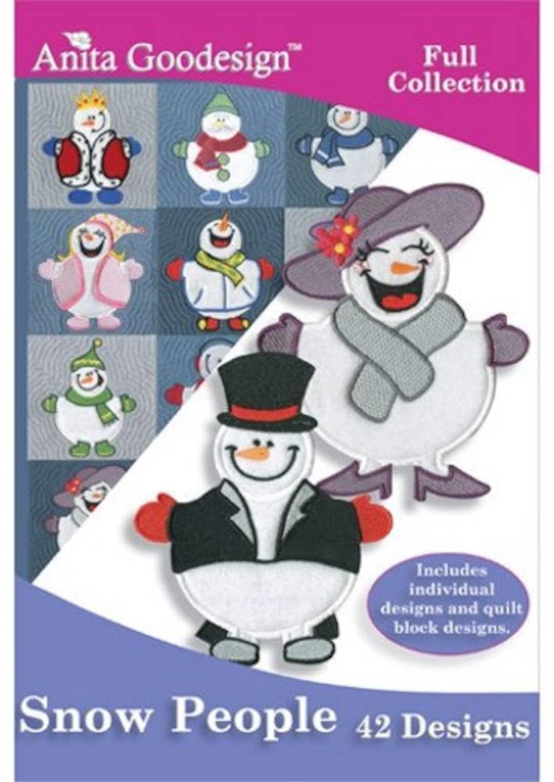 Anita Goodesign Embroidery Designs CD Snow People - Etsy