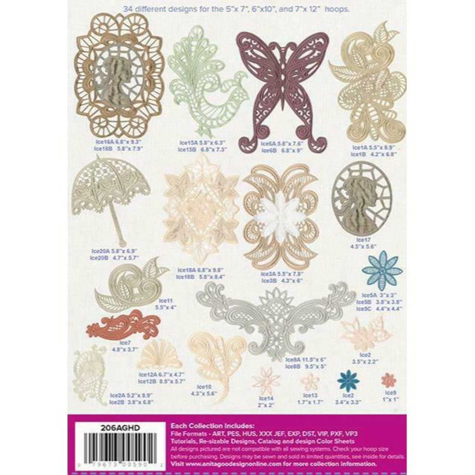 Anita Goodesign Embroidery Designs CD NEW Free Standing Lace - Etsy