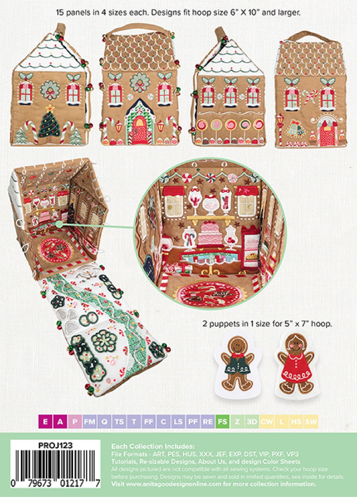 3D Gingerbread House Anita Goodesign Embroidery Machine Design CD NEW ...