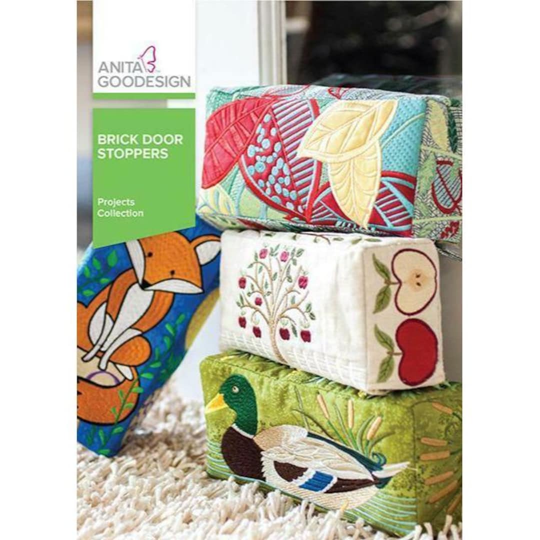 Anita Goodesign Embroidery Designs CD Brick Door Stoppers NEW - Etsy