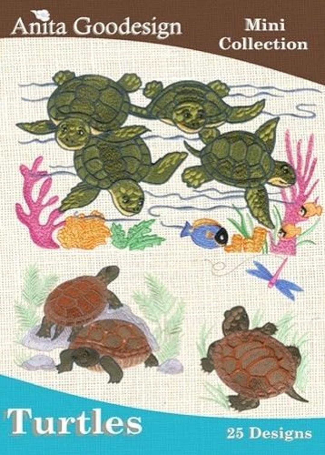 Turtles Anita Goodesign Embroidery Design CD - Etsy