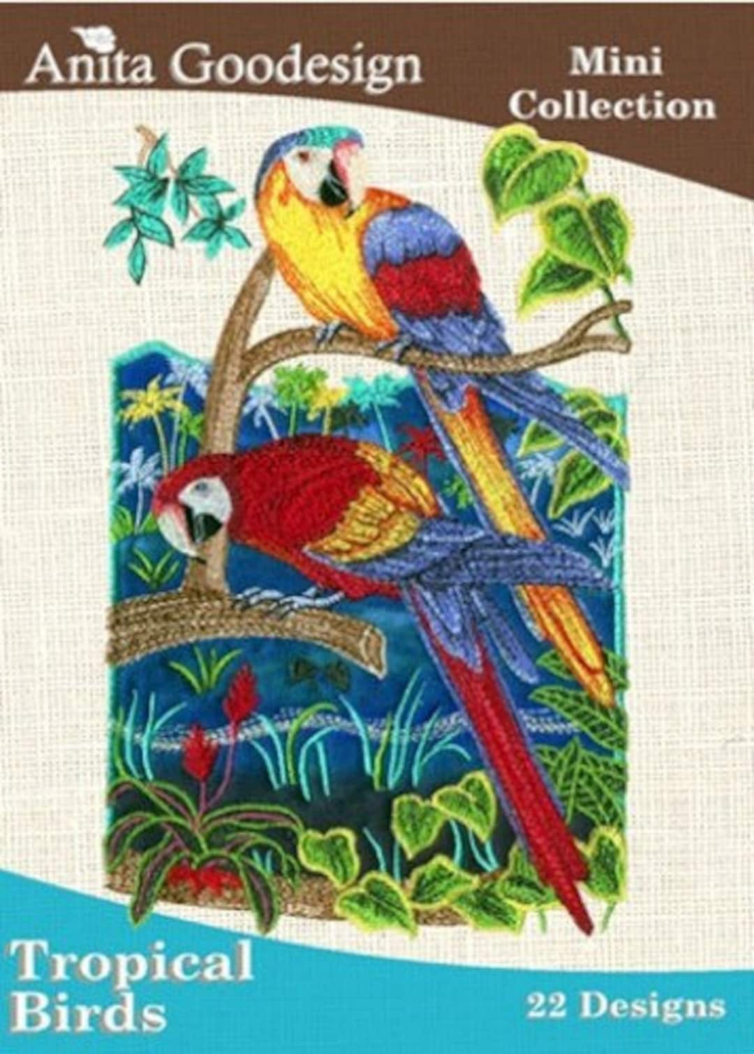 Anita Goodesign Tropical Birds Embroidery CD - Etsy