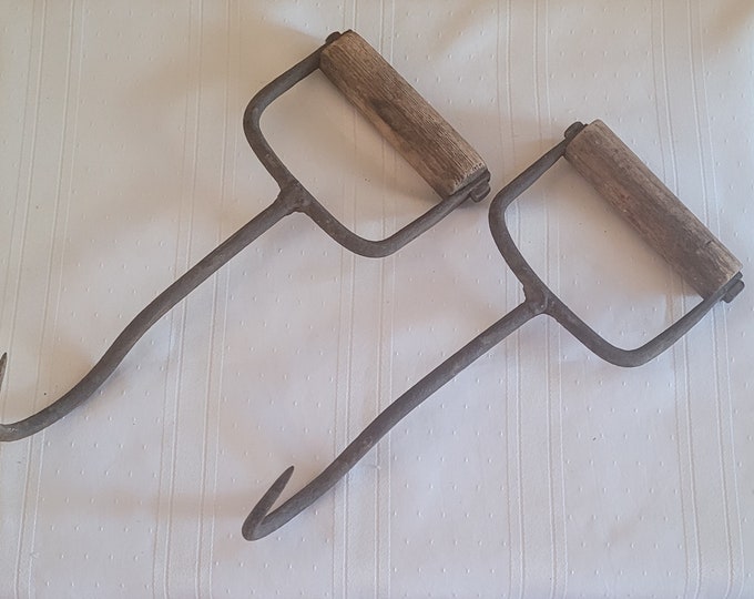 Vintage Hand Made Iron Hay Hooks Ranch Farm Tools - Etsy