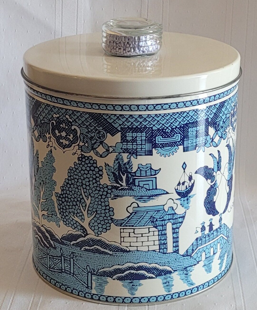 Blue Magic Krispy Kan Blue Willow Cookie Cracker Biscuit Tin - Etsy