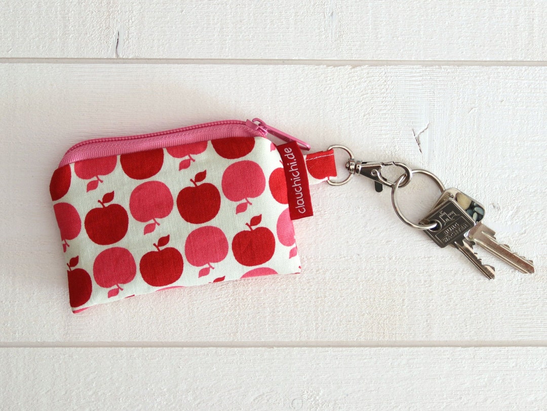 Apple Red Mini Wallet Key Case - Etsy