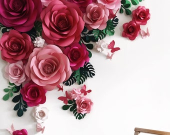 Paper Flowers Veuve Clicquot Paper flower Wall for Veuve | Etsy