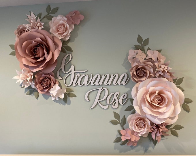 Dusty Rose Paper Flowers Custom Colors Paper Flowers - Etsy