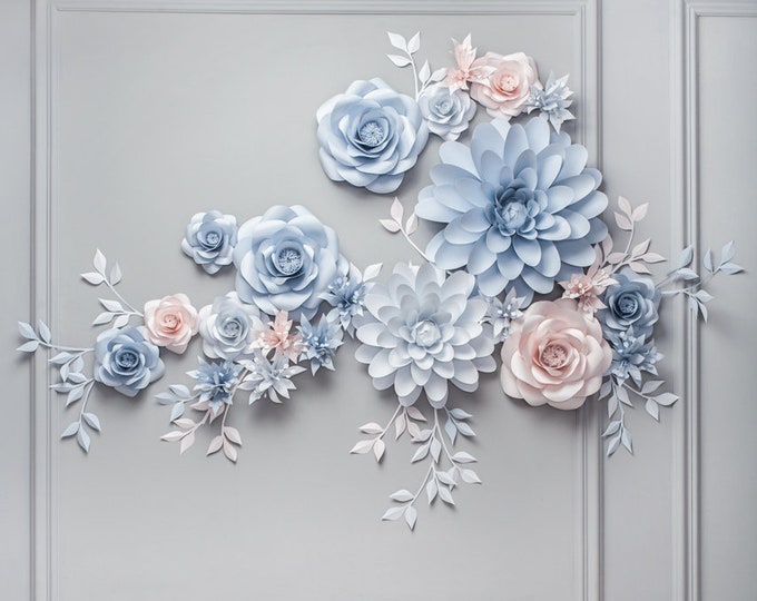 Wedding Paper Flower Backdrop Alternative Paper Flower Arch | Etsy