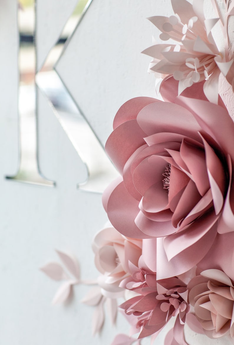 Set of 9 Premium Quality Paper Flowers Paper Flowers wall | Etsy