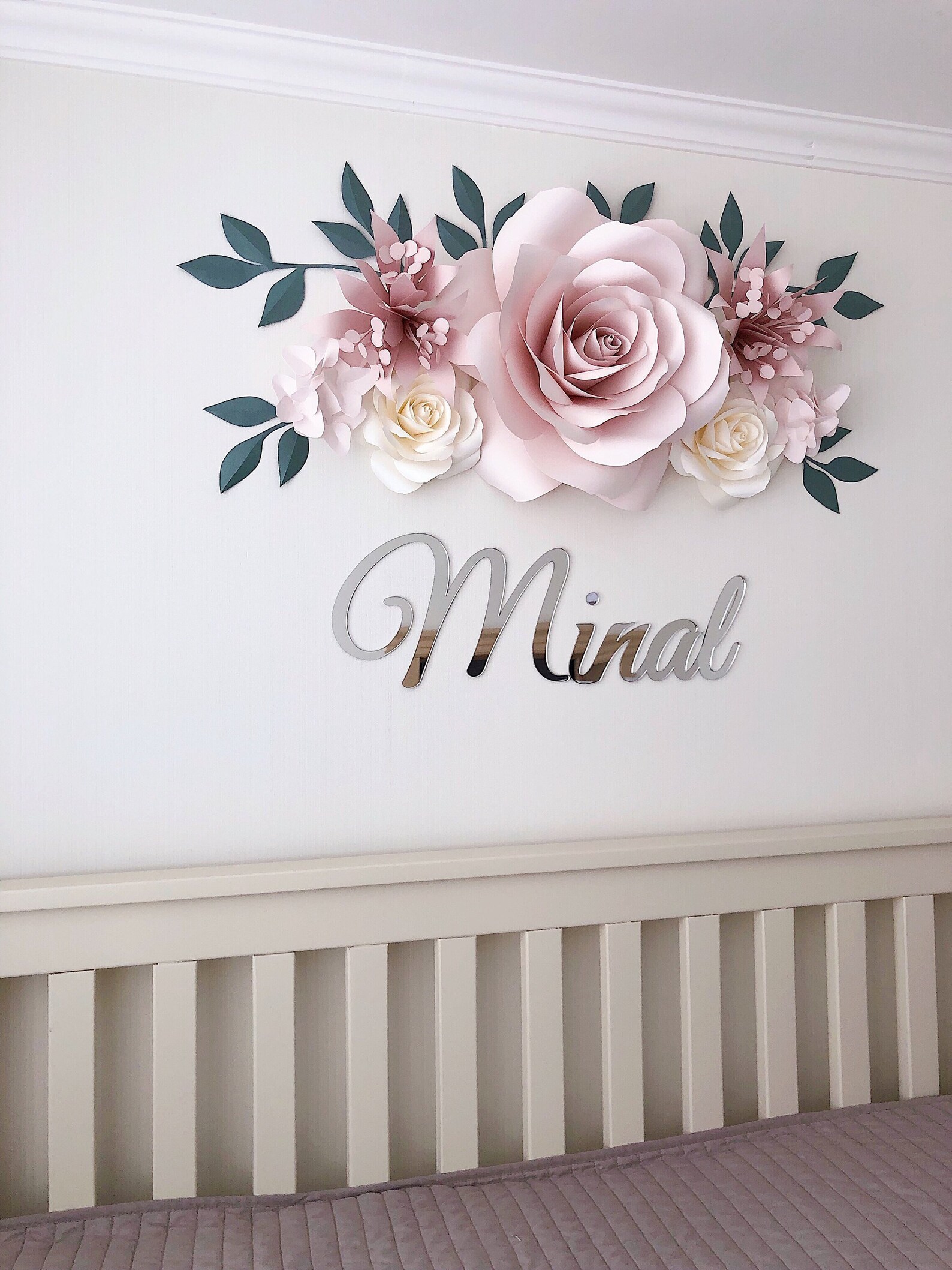 Paper Roses for Nursery Wall Decor Paper Roses Nursery - Etsy