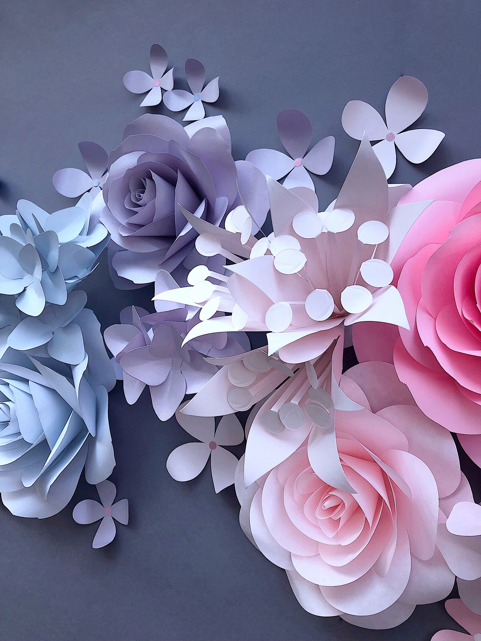 Gender Reveal Paper Flowers Decor Gender Reveal Decoration | Etsy