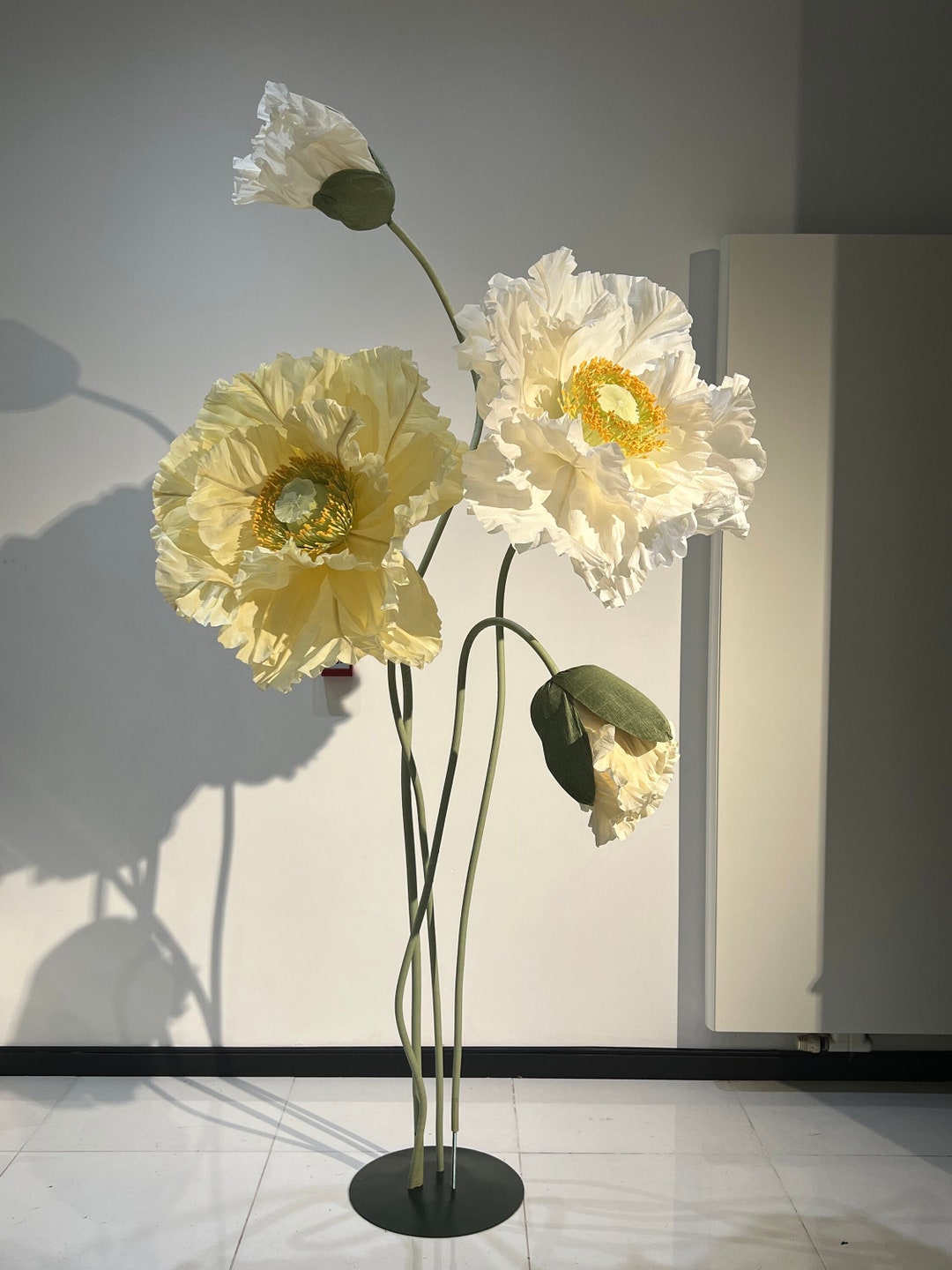 Oversized Paper Poppies - Freestanding Event Decor - Etsy