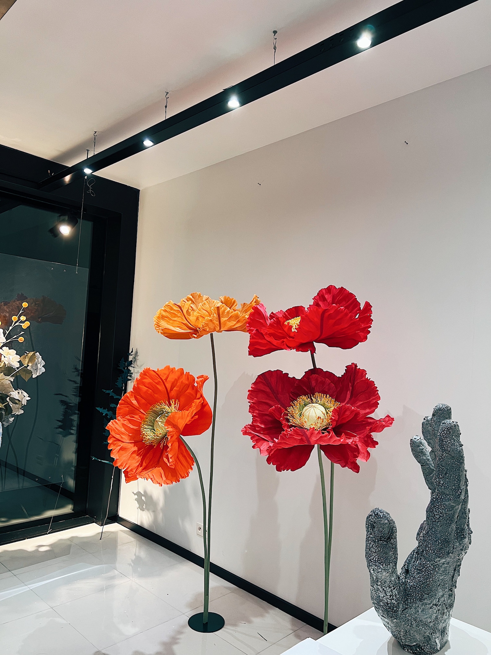 Standing Oversized Paper Poppies - Giant Paper Poppies - Standing on ...