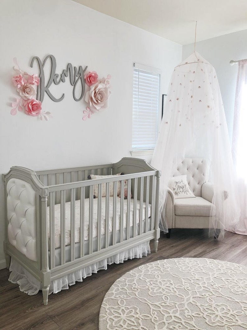 Nursery Wall Decor Nursery Paper Flowers Blush Nursery | Etsy