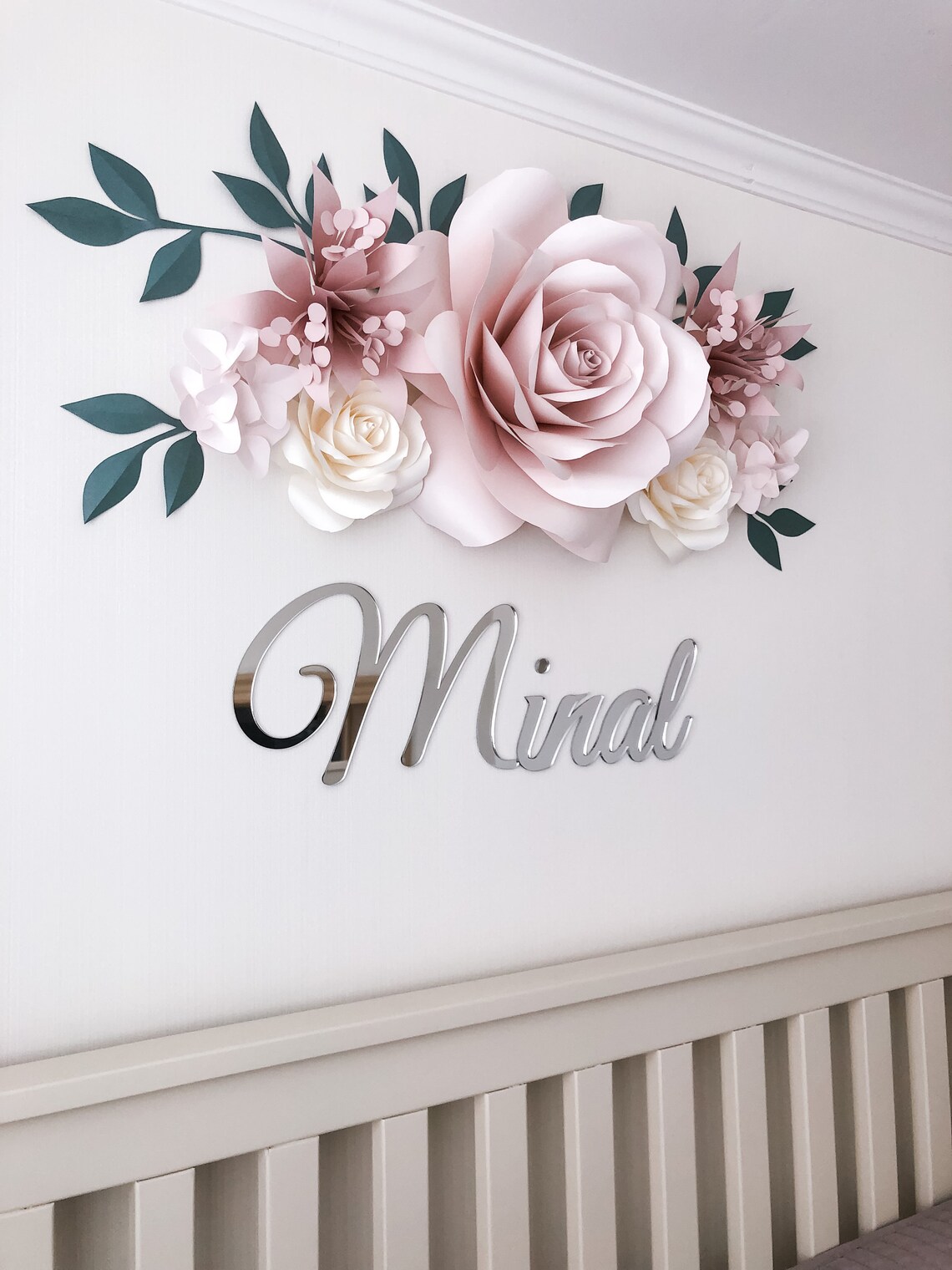 Paper Roses for Nursery Wall Decor Paper Roses Nursery - Etsy