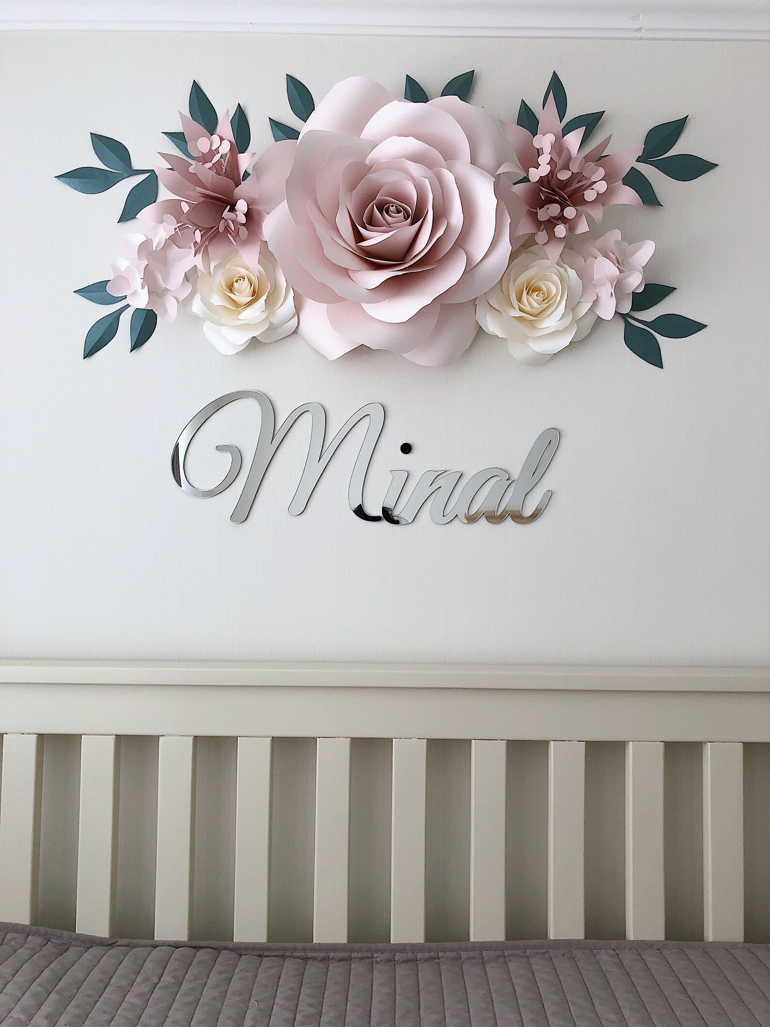 Paper Roses for Nursery Wall Decor Paper Roses Nursery - Etsy