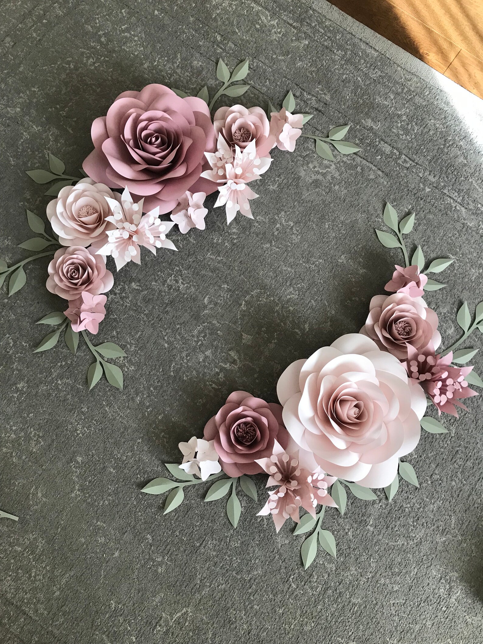 Paper Flowers Set of 16 Unique Paper Flowers - Oversized Paper Flowers ...