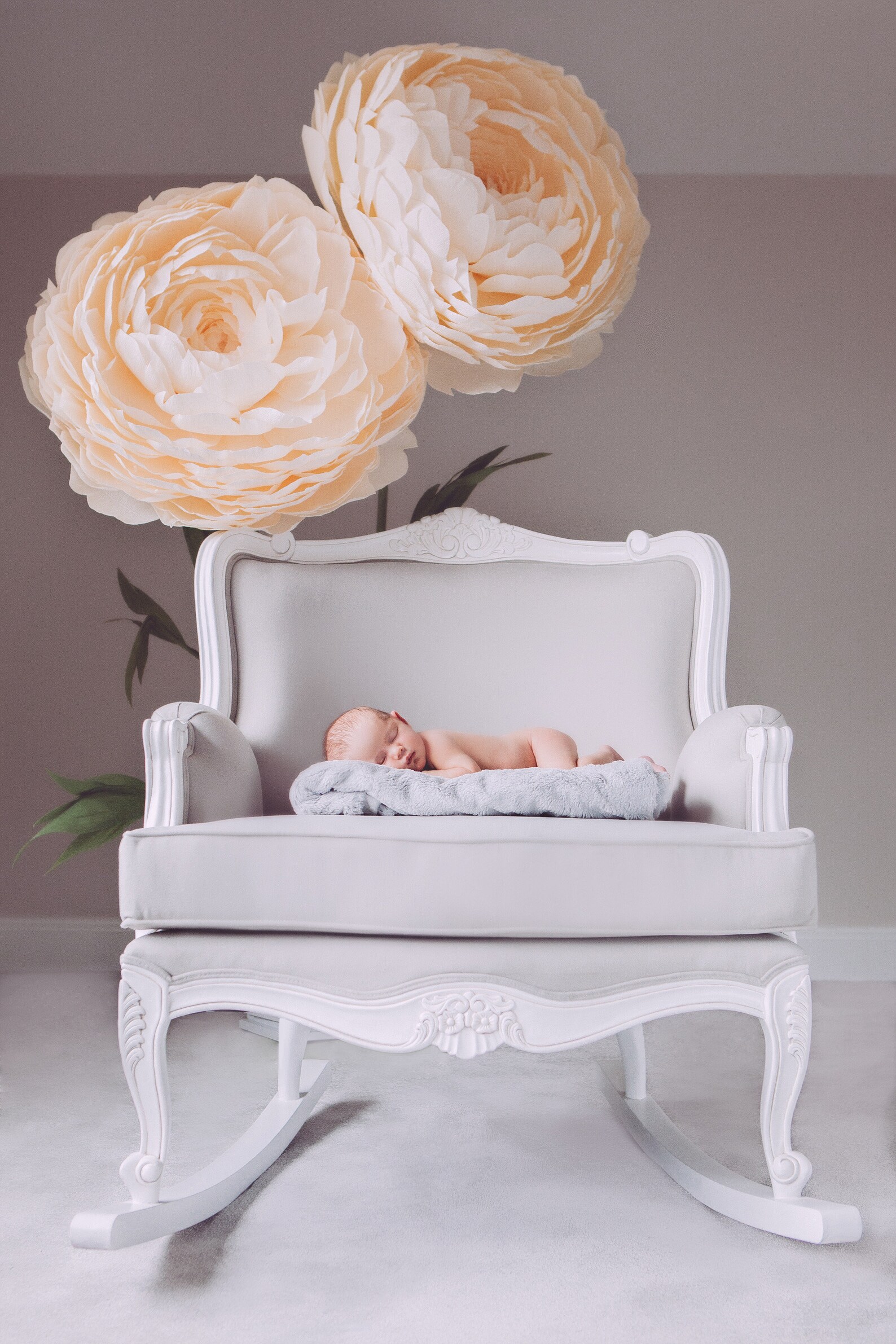 First Baby Photography Paper Flowers Standing Paper Peonies - Etsy