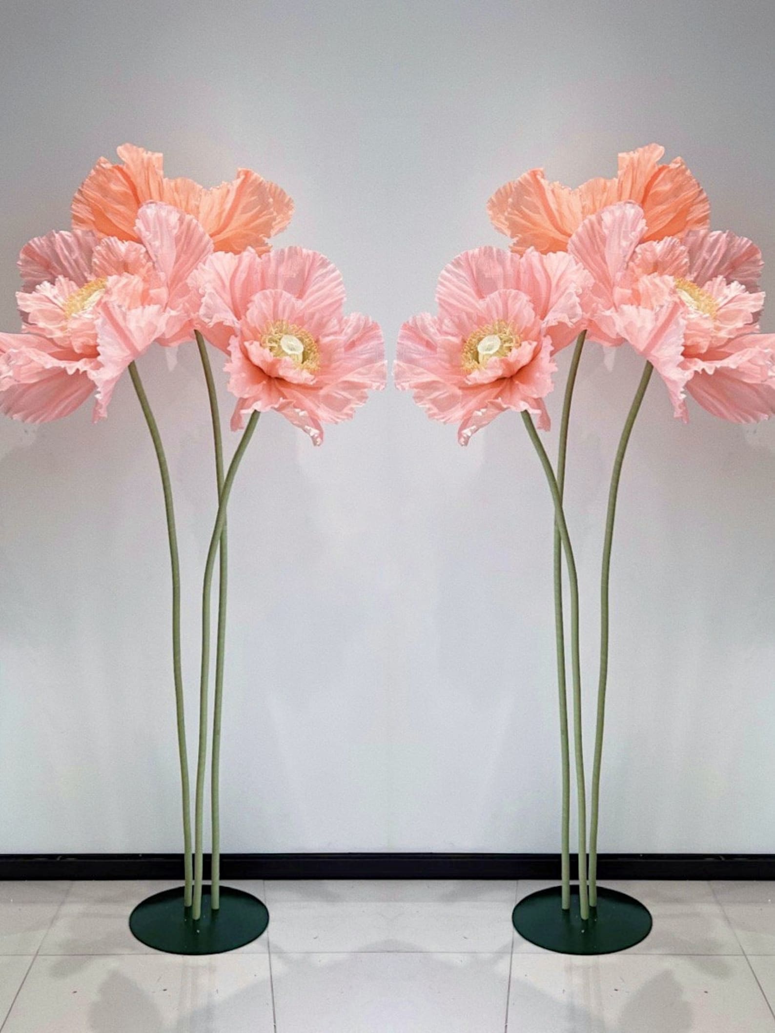 Oversized Standing Paper Poppies – Window Display, Event Decor - Etsy