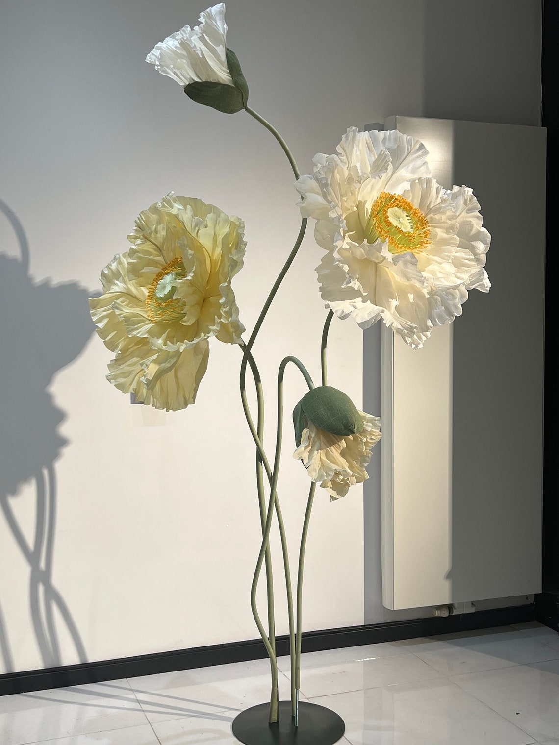 Oversized Paper Poppies - Freestanding Event Decor - Etsy