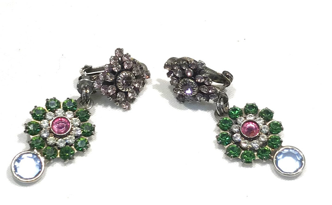 Pretty Vintage Sorrelli Lavender, Pink Clear and Green Rhinestone ...