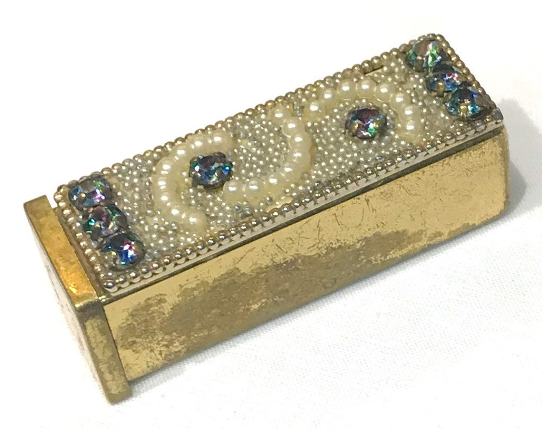 Pretty Vintage Weisner of Miami Faux Pearl, Blue Pink and Green Givre ...