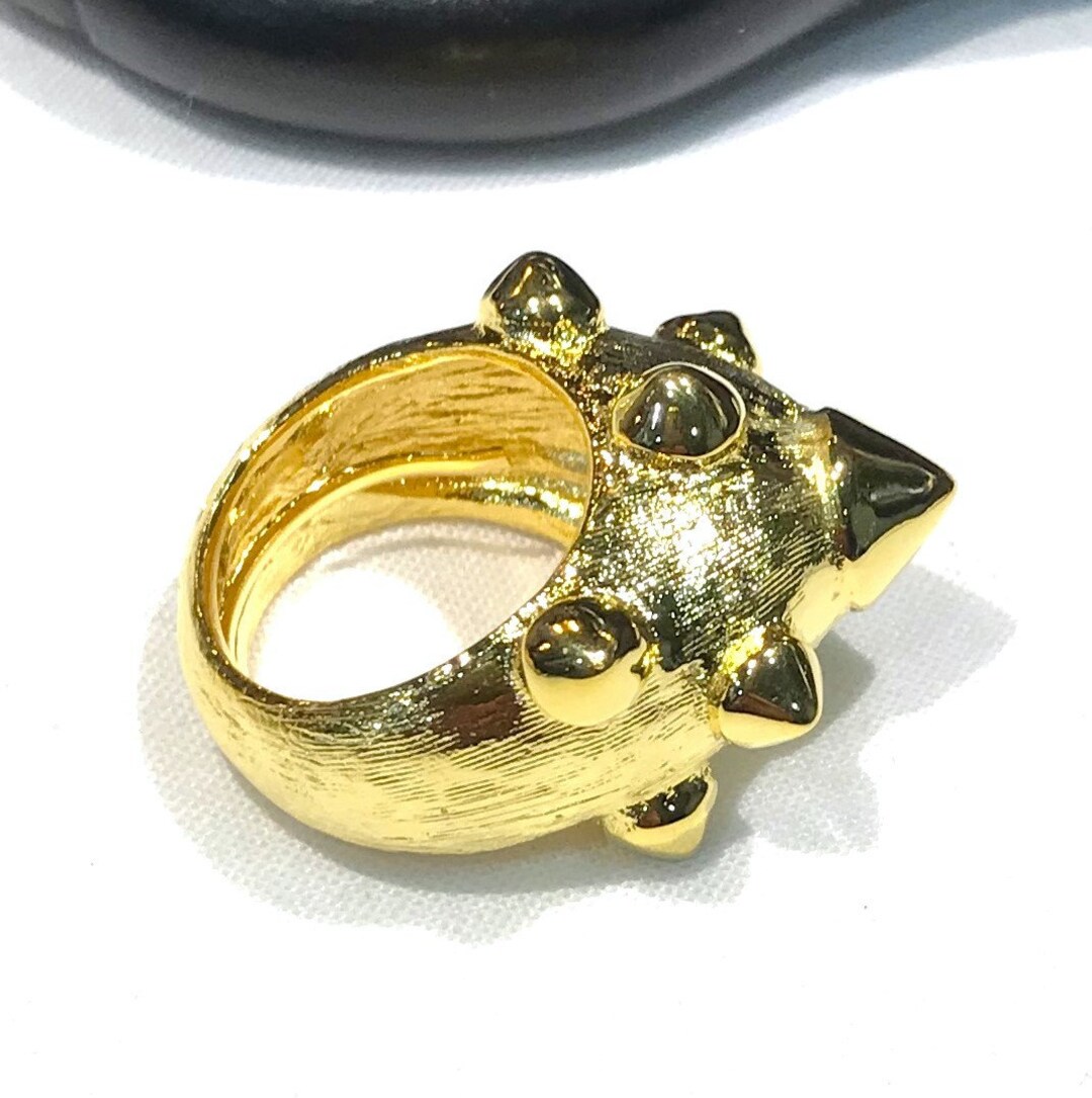 Nice Vintage KJL kenneth Jay Lane Textured Golden Spike Ring - Etsy