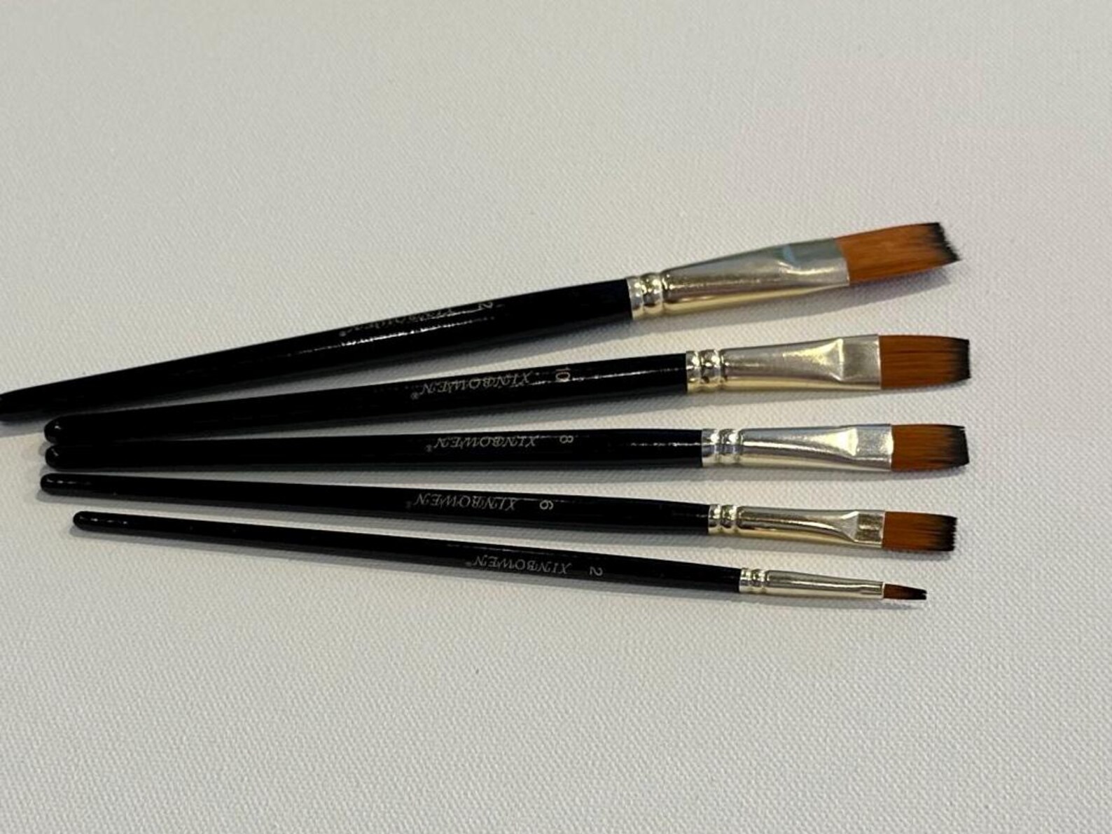 5 Pc Paint Brush Set, Wash, Flat Brush Set for Acrylic, Oil, or ...