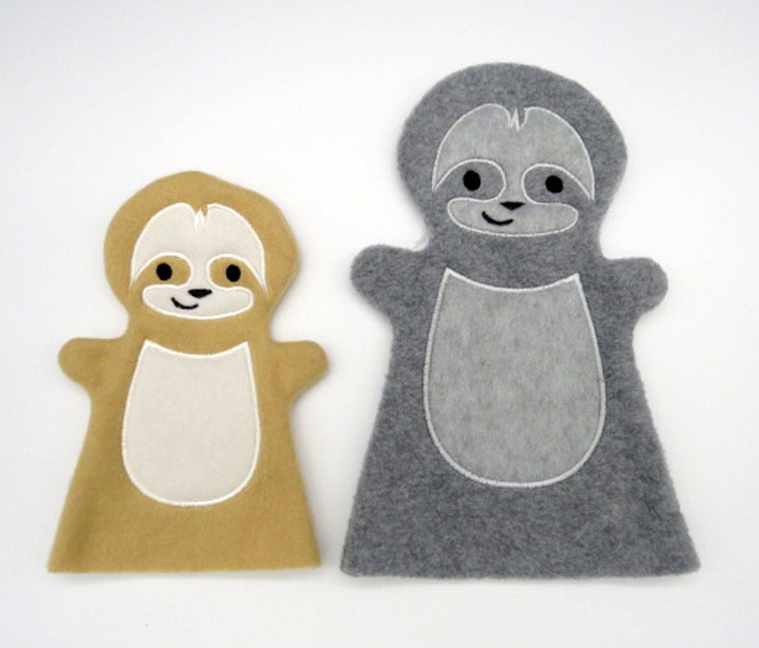Sloth Puppet Fleece Hand Puppet Animal Puppet Machine - Etsy