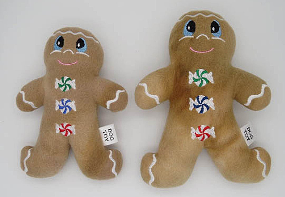 Gingerbread Man Dog Toy, Shaped Dog Toy With or Without Squeaker - Etsy