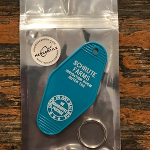 Schrute Farms Vintage Style Hotel Key Tag America Irrigation Night-time ...