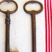 2 Very Lg. Chateau Skeleton Keys, 1800s, French Antique Keys, Dungeon ...