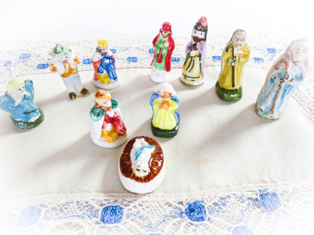 Feves, Vintage Creche Nativity Figures, Feve Figurines, Antique ...