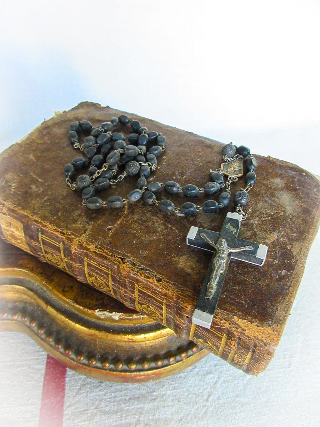 Antique French Missal With Ebony Rosary, 1739 - Etsy