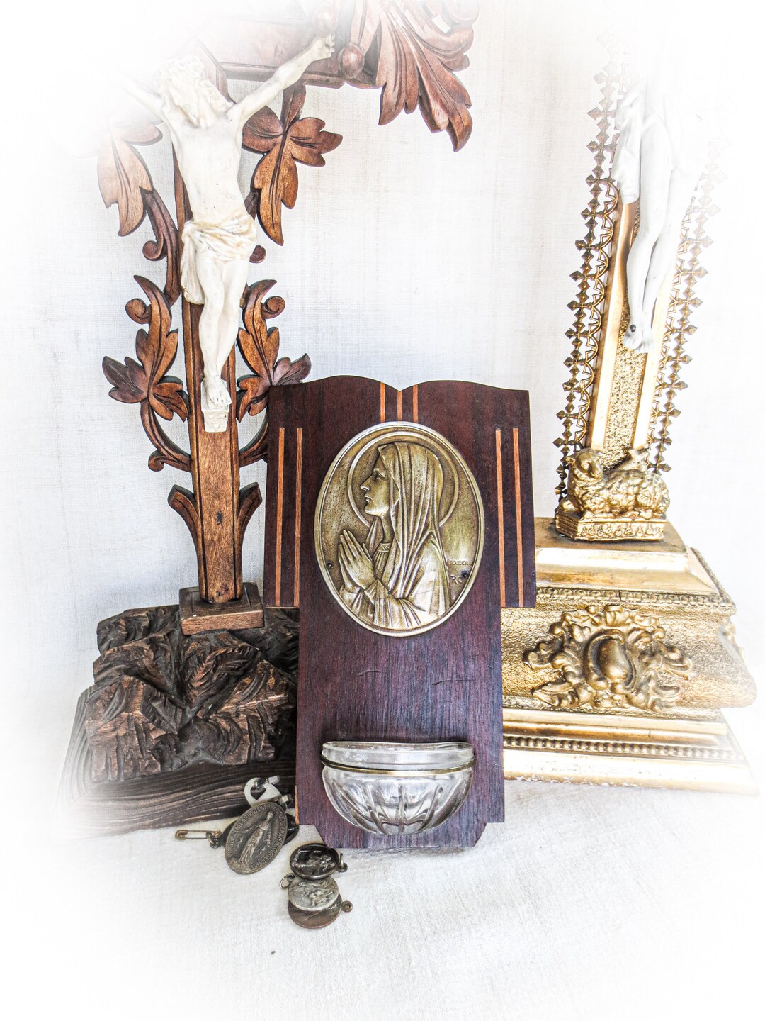 French Antique Benetier Benitier From France Virgin Mary - Etsy