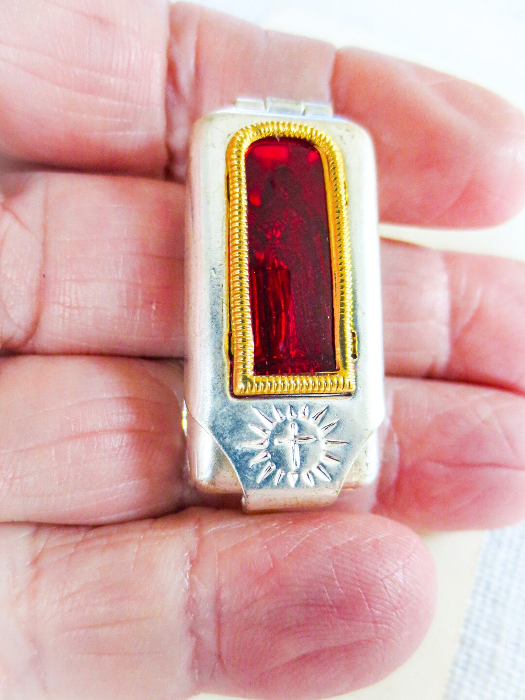 Pocket Saint, French Saint, the Holy Family Medal, Jesus, Mary and ...