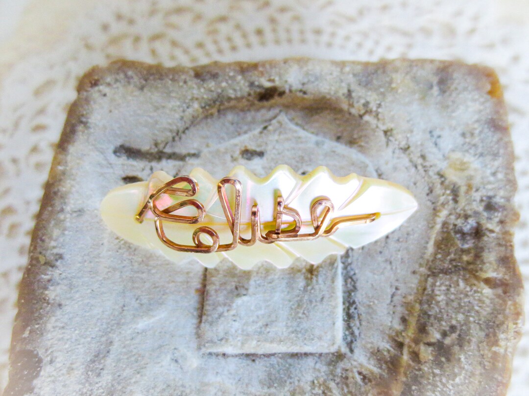Elise, Mother of Pearl Shell Pin, Rose Gold, From France - Etsy