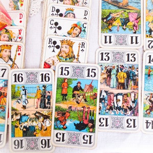 French Vintage Tarot Cards, Complete Set of 78 Antique Cards ...