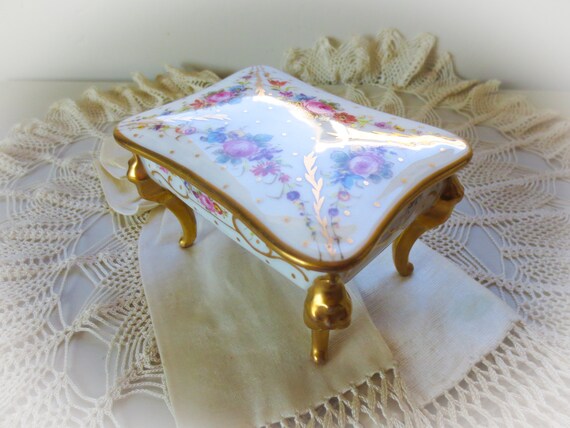 French Antique Limoges Porcelain Box, Porcelain Box, … - Gem