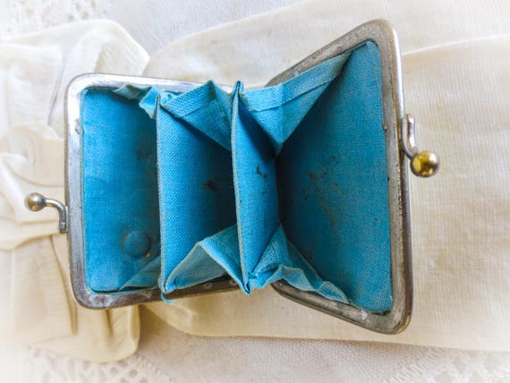 French Antique Coin Purse, Lucite with Sterling Silv… - Gem
