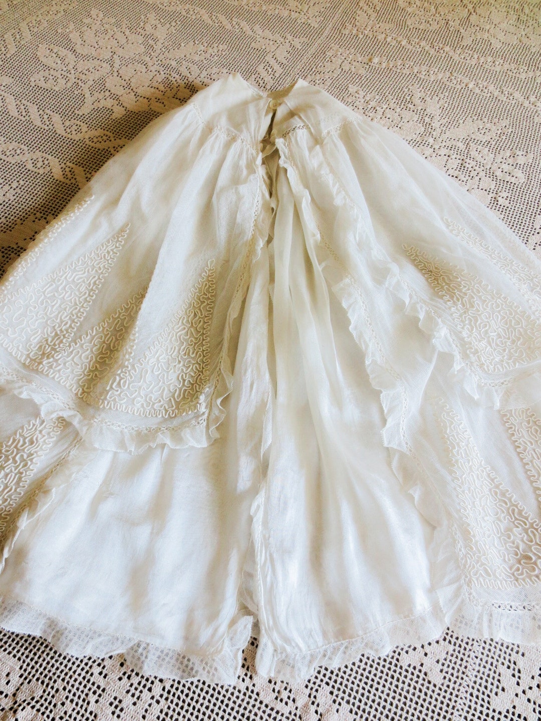 French Lace Cape, First Holy Communion, Multiple Layers, Antique Lace ...