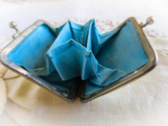 French Antique Coin Purse, Lucite with Sterling Silv… - Gem