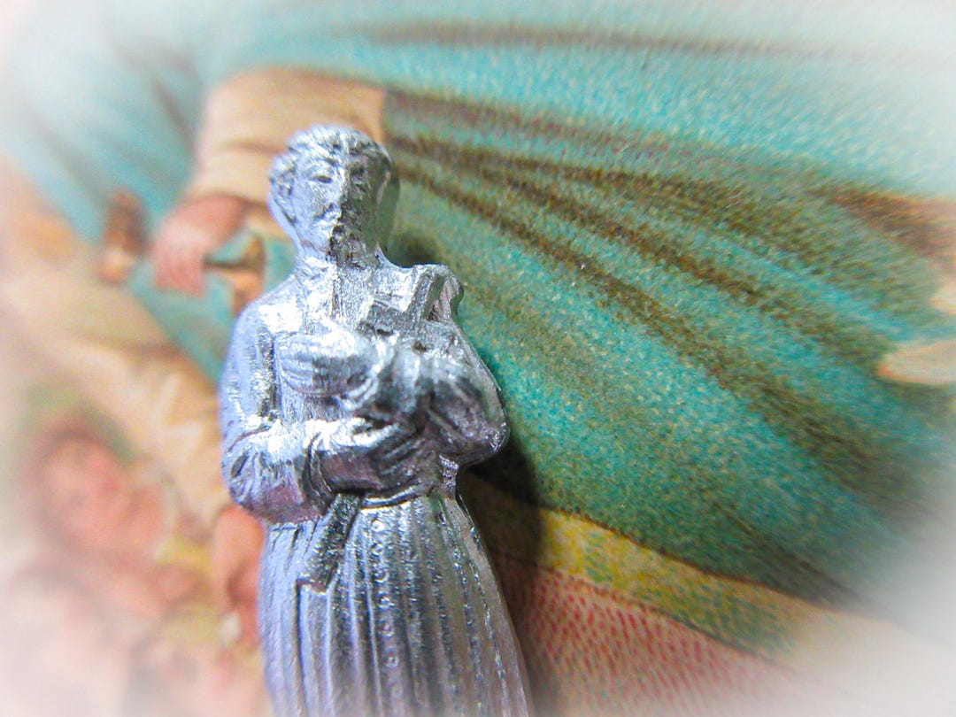 Antique French Pocket Saint: Saint Francis of Assissi, WWI Poilu Statue ...