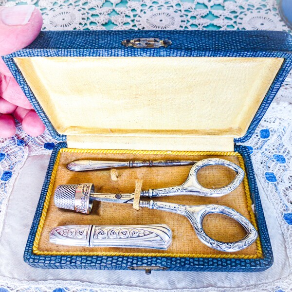 Antique French Sewing Kit - Etsy