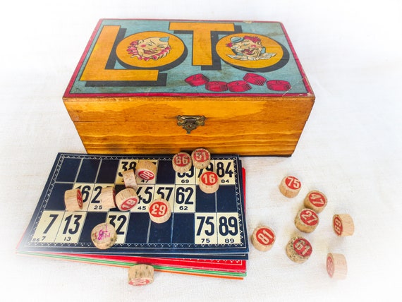 French Antique Loto Game Original Box Loto Cards and | Etsy