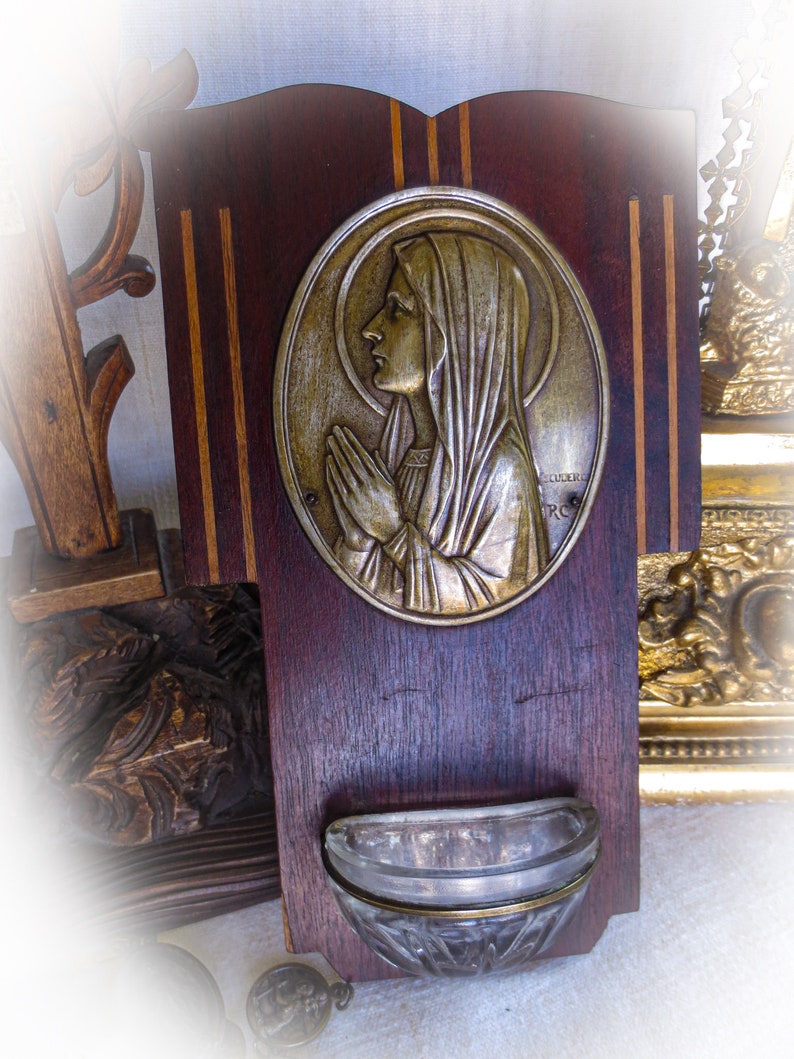 French Antique Benetier Benitier From France Virgin Mary - Etsy